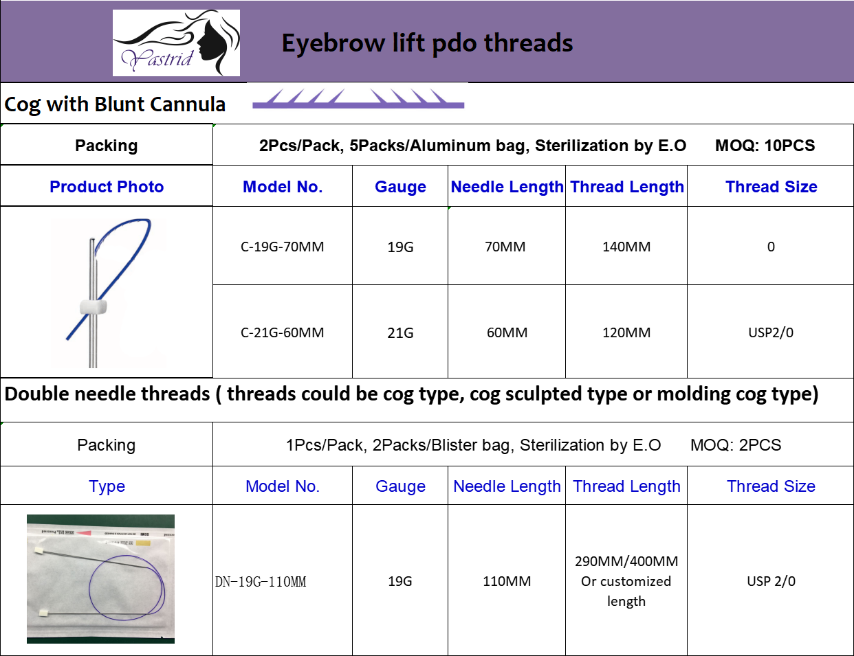 Eyebrow Lift Pdo Threads - Yastrid Medical Aesthetic Supplier