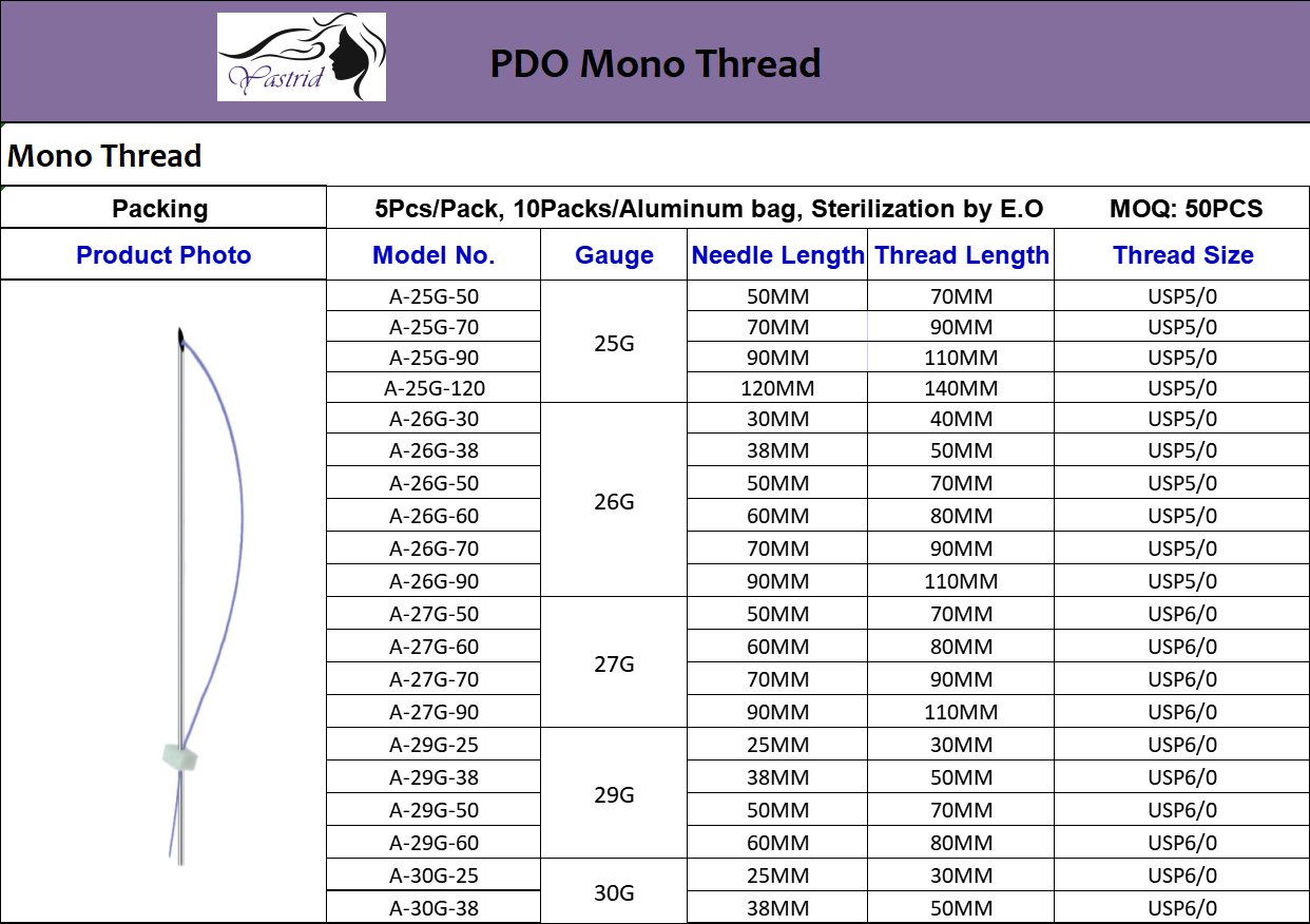 PDO Mono Thread - Yastrid Medical Aesthetic Supplier